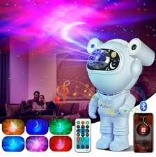 Projetor Astronauta Caixa Som - arnelu.com.br